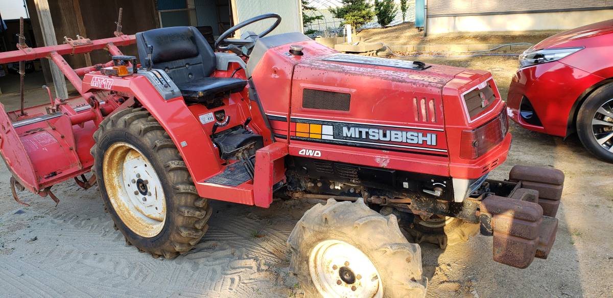 三菱 トラクター MT17 666時間 ディーゼル 4WD 17馬力 ロータリ付き(車体)｜売買されたオークション情報、yahooの商品情報を ...
