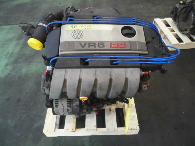 1HAAA ゴルフ3 VR6 AAA 2800cc エンジン本体 オルタ＆ACコンプレッサー 付き エンジンCP付き 始動テストのみ済み ...