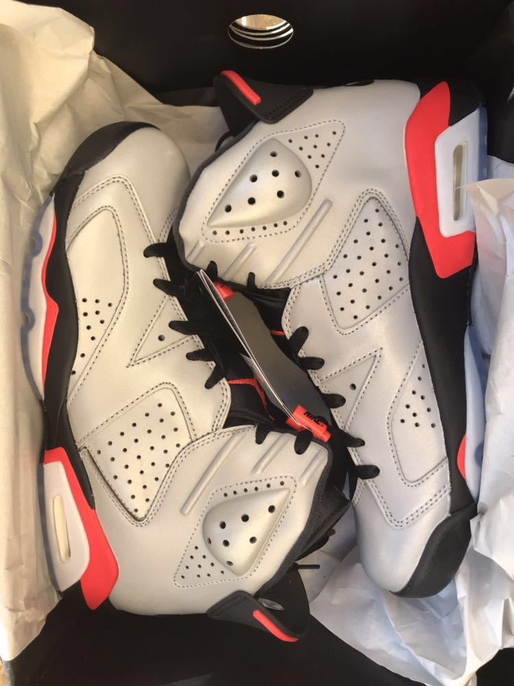 納品書付 試着ナシ 26.5cm AIR JORDAN 6 RETRO SP REFLECT SILVER INFRARED-BLACK ...