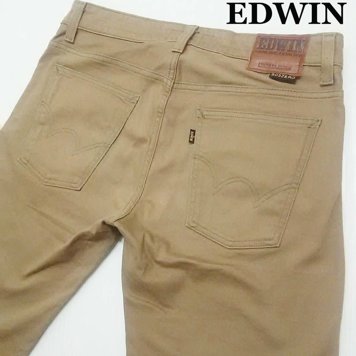 送料無 良品 エドウィン 503ZERO W86cm ストレッチ ストレートデニム ベージュ Sz.32 EDWIN(W32)｜売買されたオークション情報、yahooの商品情報をアーカイブ公開 ...