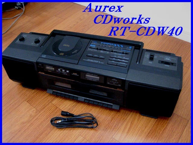 最終 珍しい Aurex CD works RT-CDW40 オーレックス の 角ばったシンプルなデザインが(ラジカセ)｜売買された ...