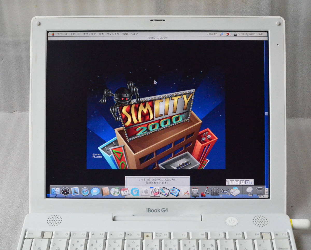 iBook G4 12インチ 1.33MHz/512MB/37GB/BT/AM/Combo OSX10.4.11/0S9.2.2 クラッシック ...