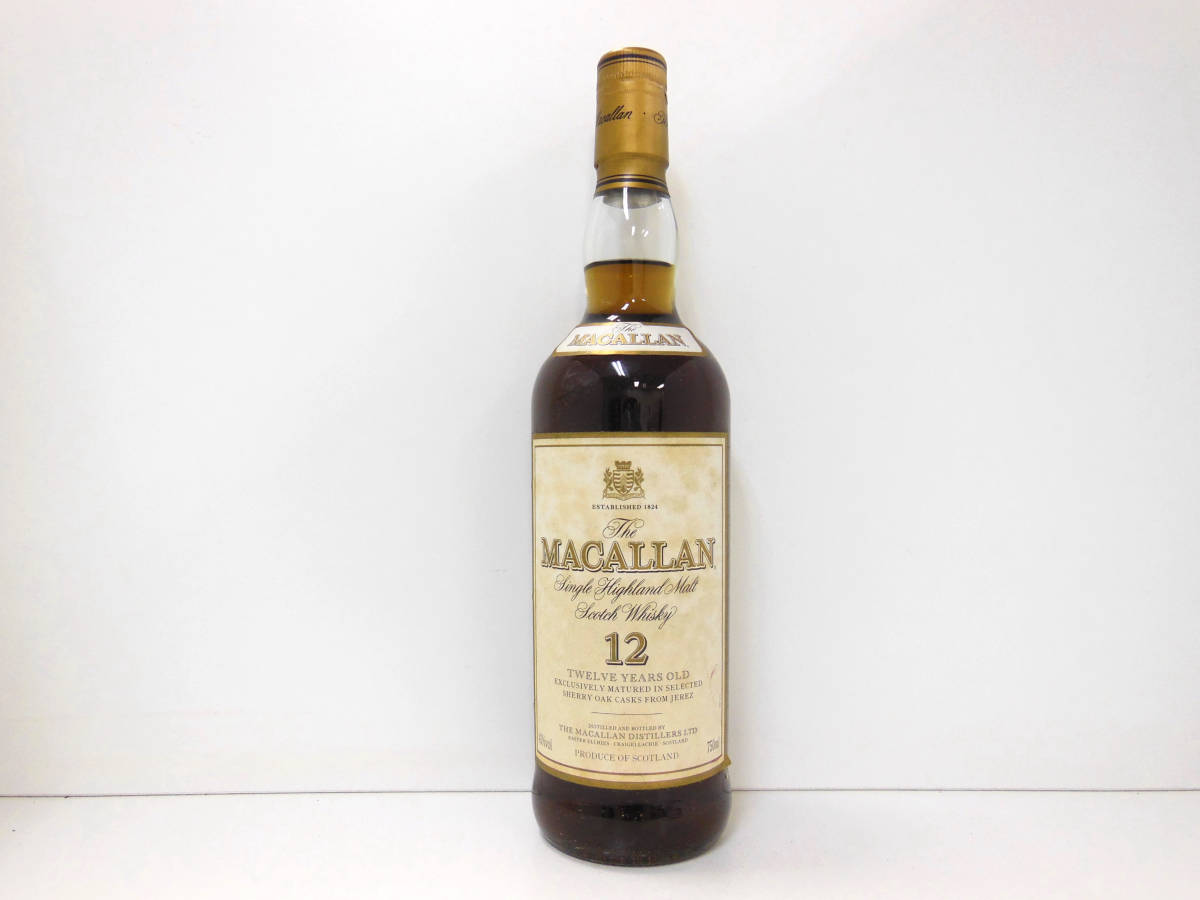 A0109-208 1087 マッカラン シングルハイランドモルト シェリーオークカスク MACALLAN 12年 SingleHighlandMalt 750ml 43％ 未開栓 古酒 ...