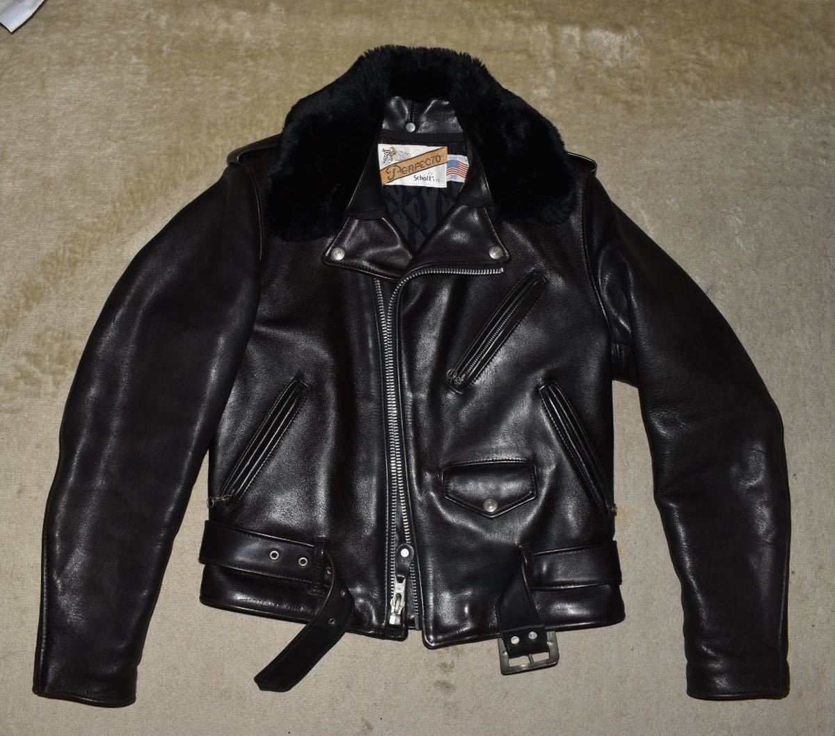 Schott ショット618えりボア付 ダブルライダース 36 ブラウン(ライダースジャケット)｜売買されたオークション情報、yahooの商品情報をアーカイブ公開 - オークファン ...