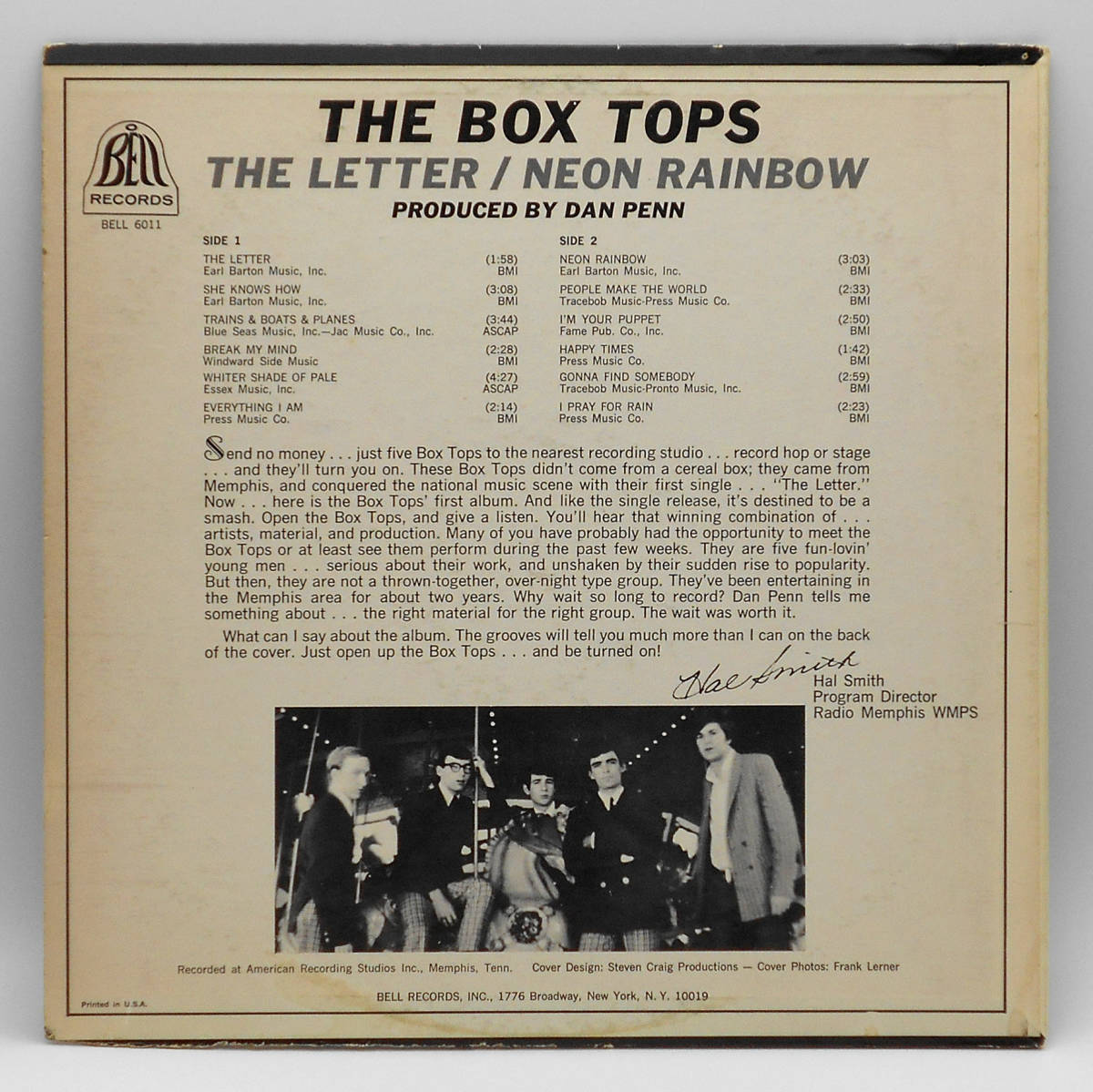 US ORIG LP THE BOX TOPS/The Letter Neon Rainbow 1968年 ALEX CHILTON BIG ...