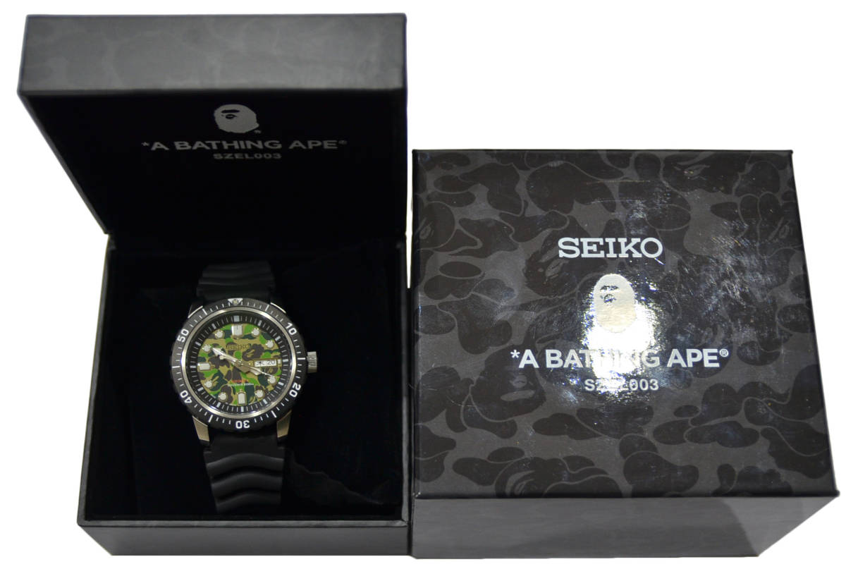 日本限定 A BATHING APE JAPAN LIMITED EDITION SEIKO X BAPE MECHANICAL DIVERS ...