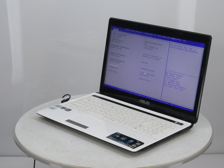 ASUS K53SD-SXWHITE Core i5 2450M 2.50GHz 8GB 750GB 現状品(15インチ～)｜売買された ...