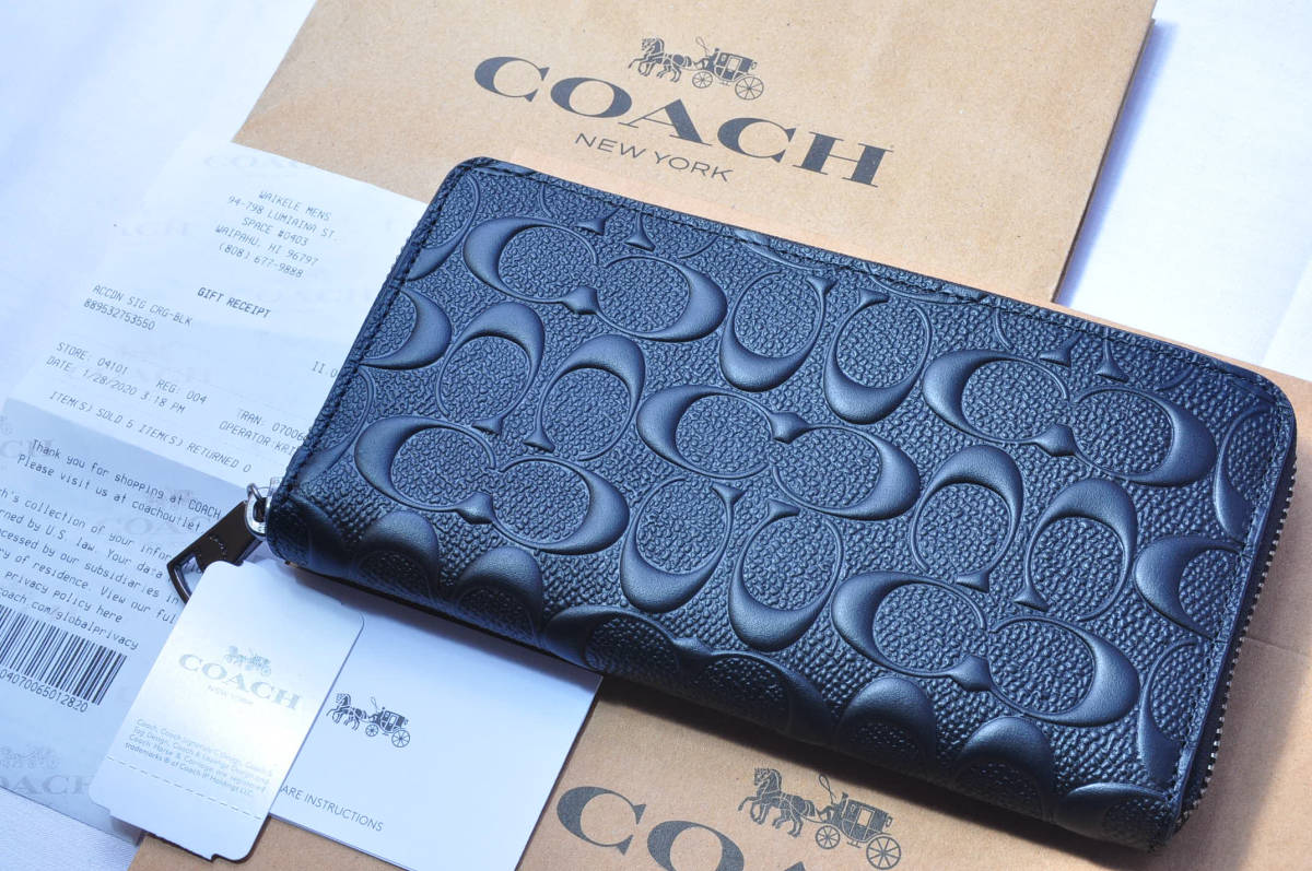 シンプルなブラック コーチ ACCDN SIG 長財布(女性用財布)｜売買されたオークション情報、yahooの商品情報をアーカイブ公開 ...