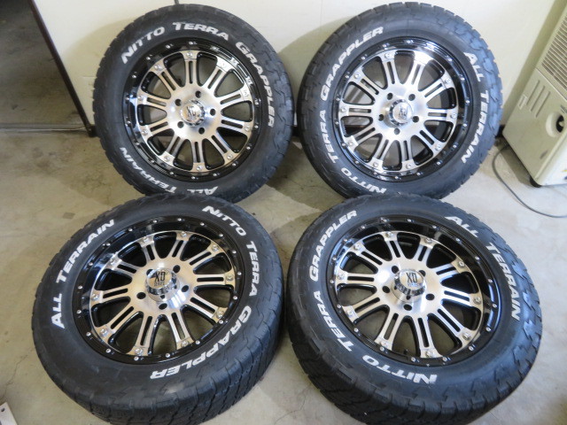 C318 KMC XD795 PCD150 LT285/55R20 ホワイトレター ランクル100.200 リフトアップ オーバーフェンダー ...