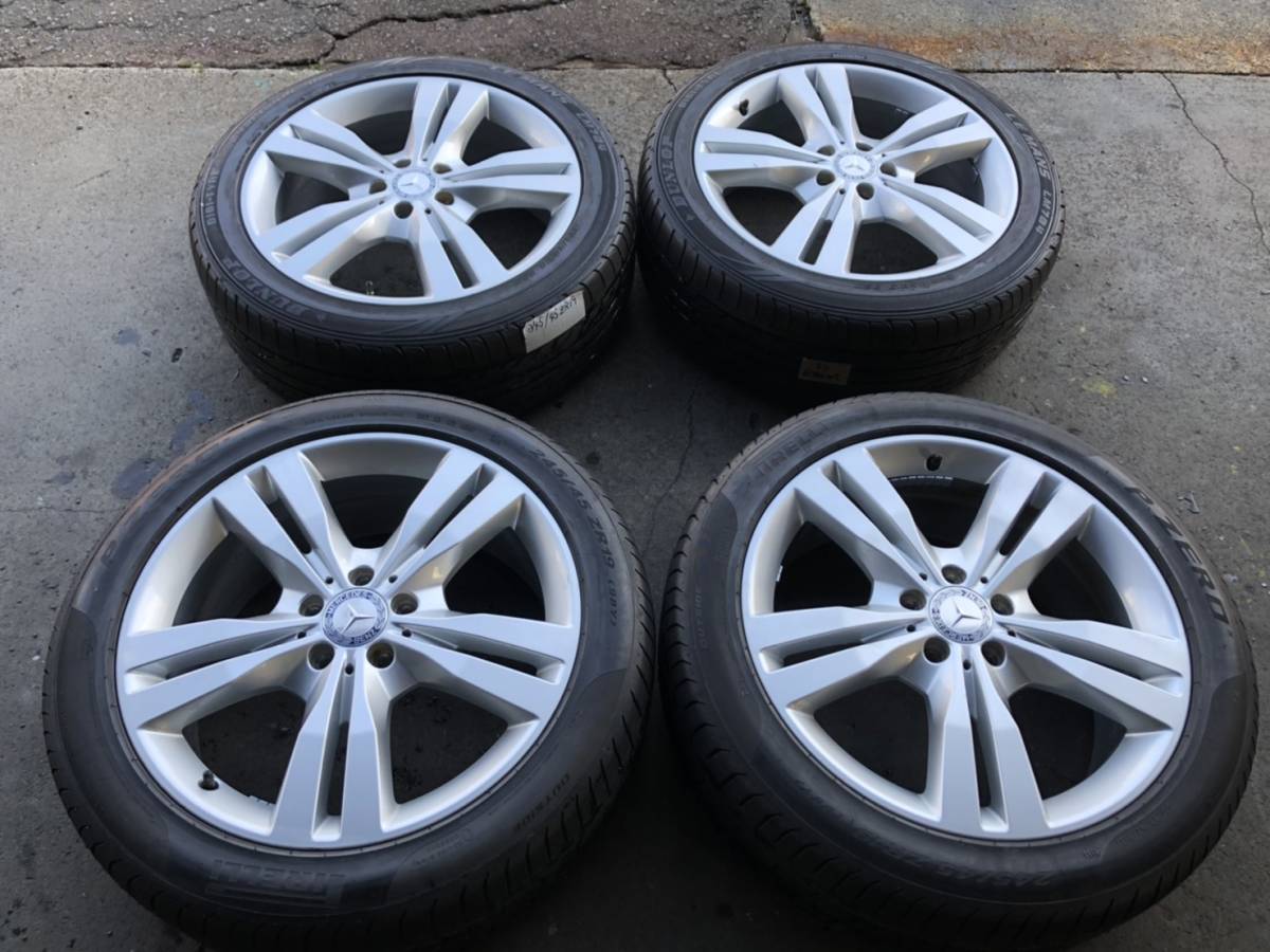 ベンツ MLクラス W166 純正ホイール 4本セット 8J×19 ET56 PCD112/5H 型番：A1664010702(ラジアルタイヤ ...