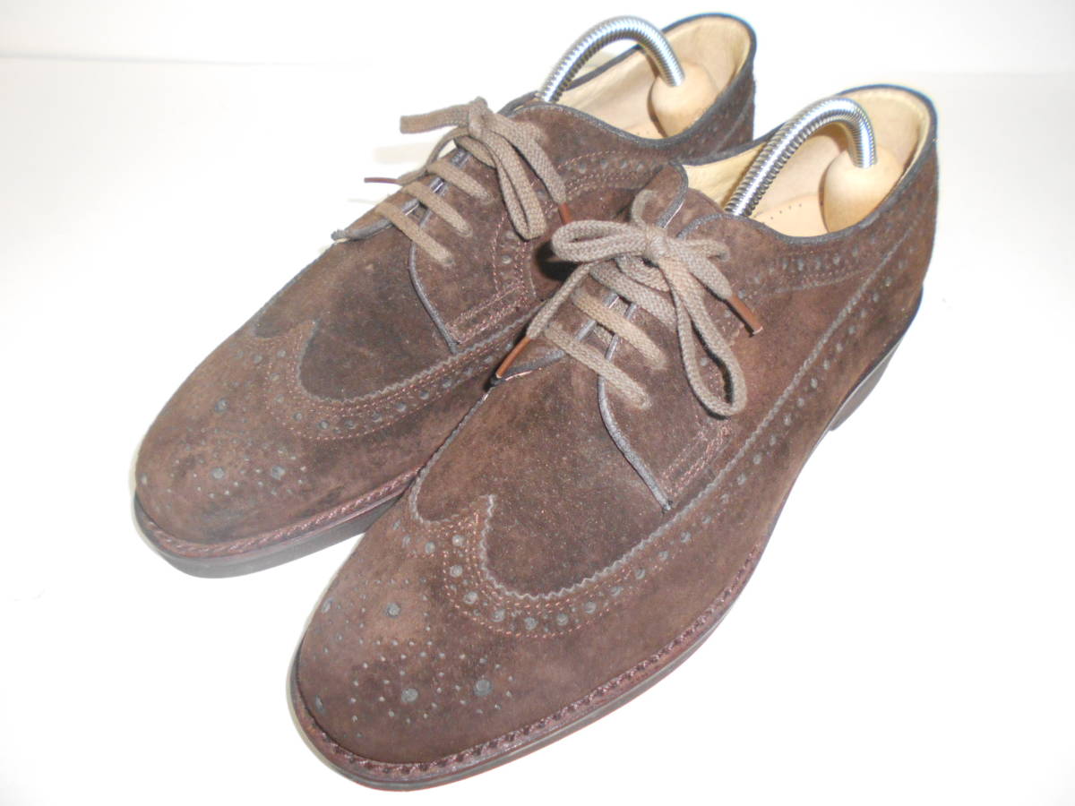 143 CEDAR CRESTウィングチップスエードレザーシューズ セダークレスト ウィングチップシューズ サイズ25 ダークブラウン 外羽根式2F(25.0cm)｜売買されたオークション情報 ...