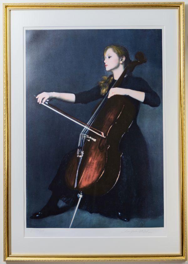 陳逸飛 チン イーフェイ | チェリスト |オフセットリトグラフ|直筆サイン有|作家保存版|クリスティーズ扱い| |n013(石版画、リトグラフ)｜売買されたオークション情報、yahooの商品 ...