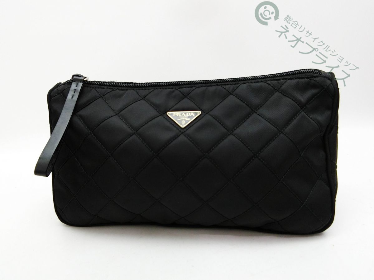 A1214 PRADA プラダ キルティング ナイロン クラッチ バッグ ポーチ 良品(ショルダーバッグ)｜売買されたオークション情報 ...