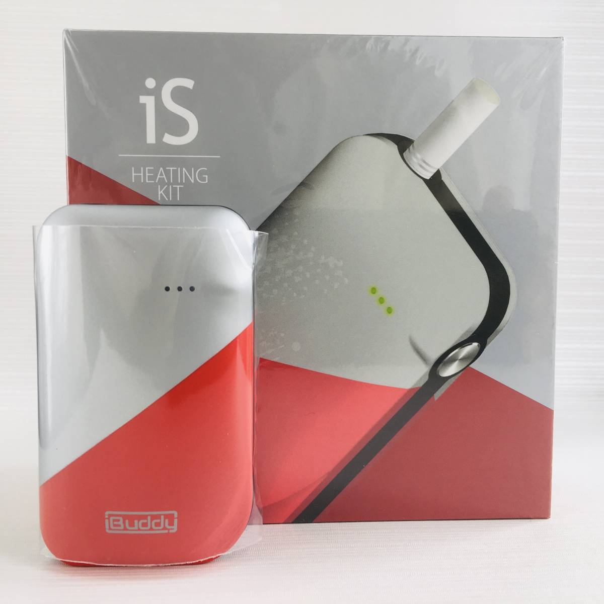 iBuddy iS シルバー/レッド iQOS互換機 + 予備キャップ付き(喫煙グッズ)｜売買されたオークション情報、yahooの商品情報を ...