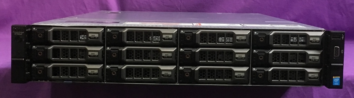 埼玉発 DELL POWEREDGE R730xd XEON E5-2630Lv3@1.8G x2/ 128GB/ HDD6TB x12 ...