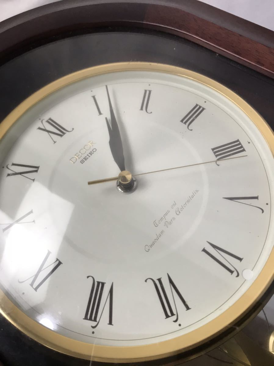 SEIKO セイコー DECOR アナログ 掛時計 振り子時計 AS893B 全長69cm アンティーク ジャンク D800866-Y136# ...