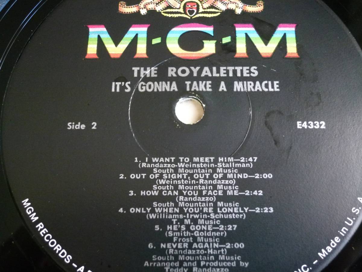 The Royalettes It's Gonna Take A Miracle LP Soft Rock ソフトロック Teddy ...
