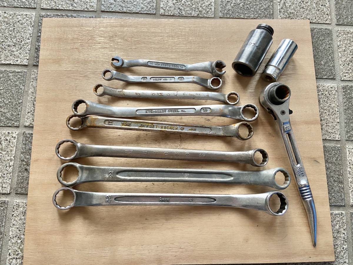 メガネレンチ / KYOTO-KTC / TONE/ BTC/Amon 22 24 / DIY ハンドツール / メガネレンチ 8本 ほか3点 工具 まとめ(めがねレンチ)｜売買された ...