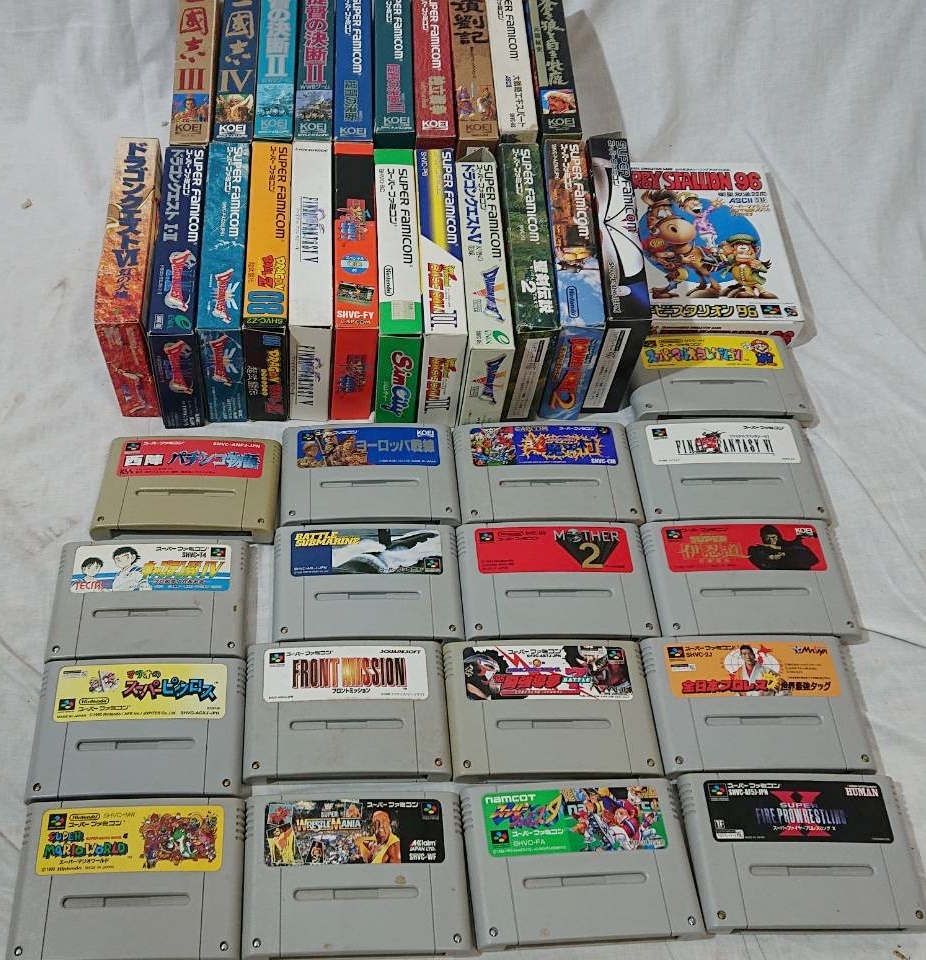 1015-07 Nintendo ニンテンドー 任天堂 スーパーファミコン ソフト 約40点 まとめて ドラゴンクエスト ファイナル ...