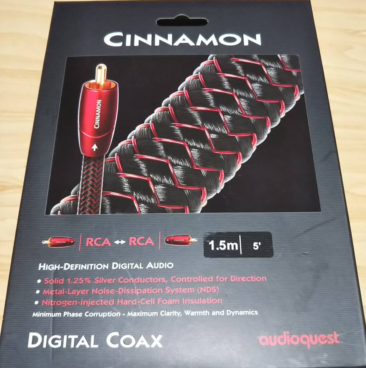 Audio Quest Digital Coax Cinnamon 1.5m 同軸デジタルケーブル オーディオクエスト シナモン(デジタル ...