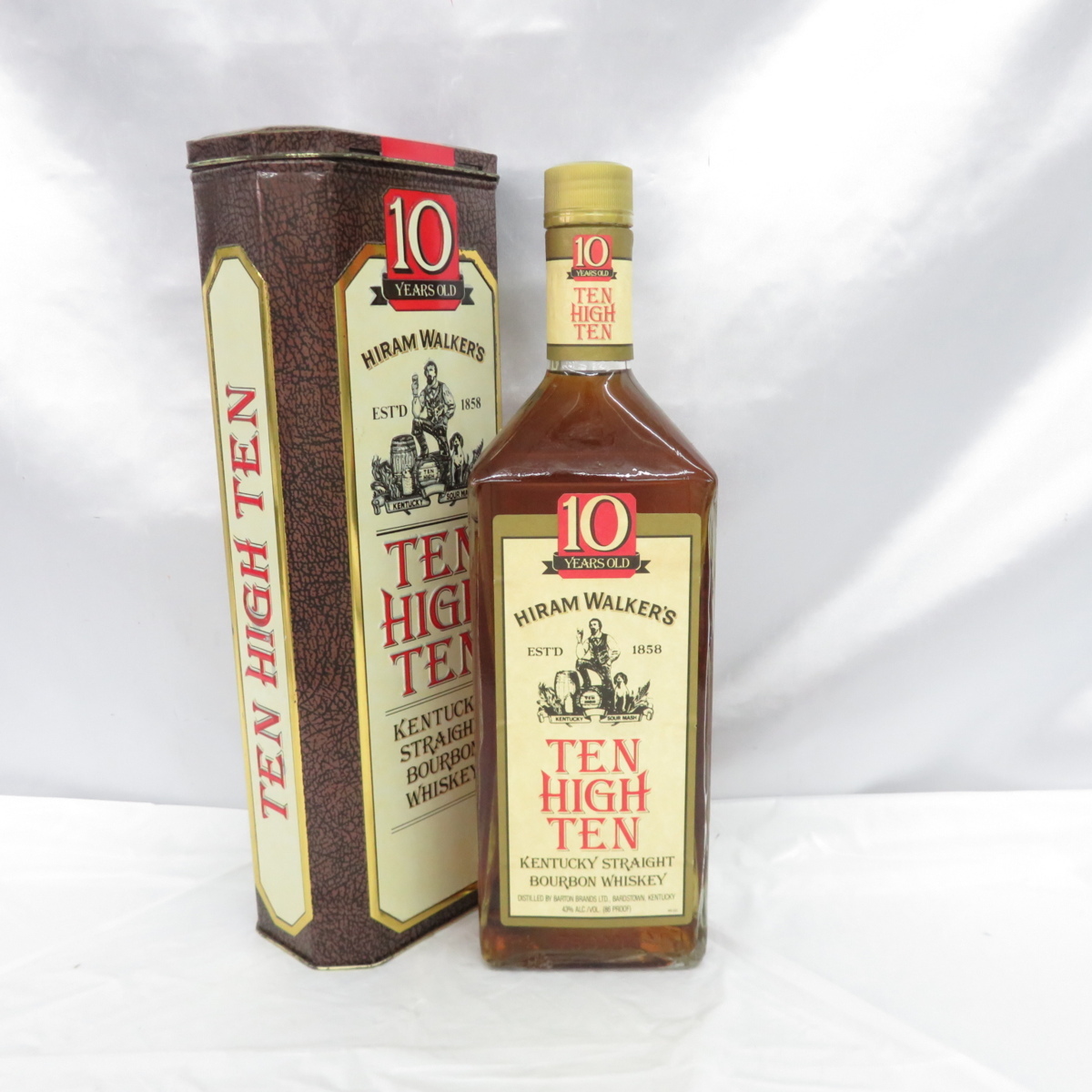 未開栓 TEN HIGH TEN テンハイテン 10年 ハイラムウォーカー ウイスキー 750ml 43% 箱あり 10673003(バーボン ...