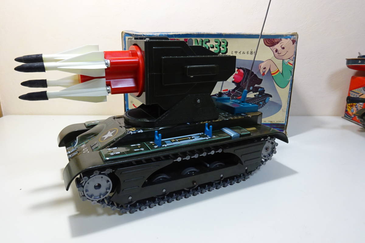 昭和レトロ マスダヤ 増田屋 MS-33 ミサイル戦車 ブリキ タンク ビンテージ 動画あり(その他)｜売買されたオークション情報、yahooの商品情報をアーカイブ公開 - オークファン ...