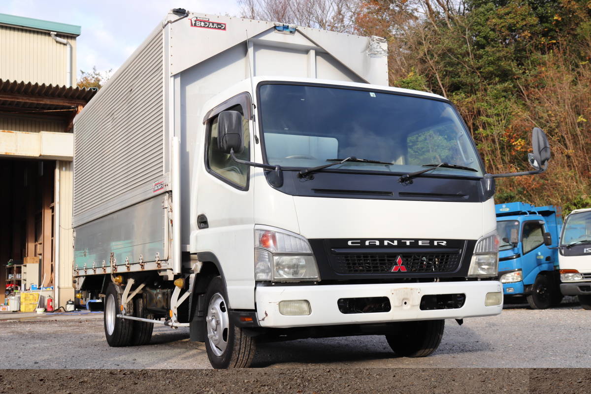 動画有 H19年 三菱 キャンター CANTER アルミウィング 日本フルハーフ 2t ディーゼル 5速MT 4.8L エンジン好調 兵庫神戸 ...