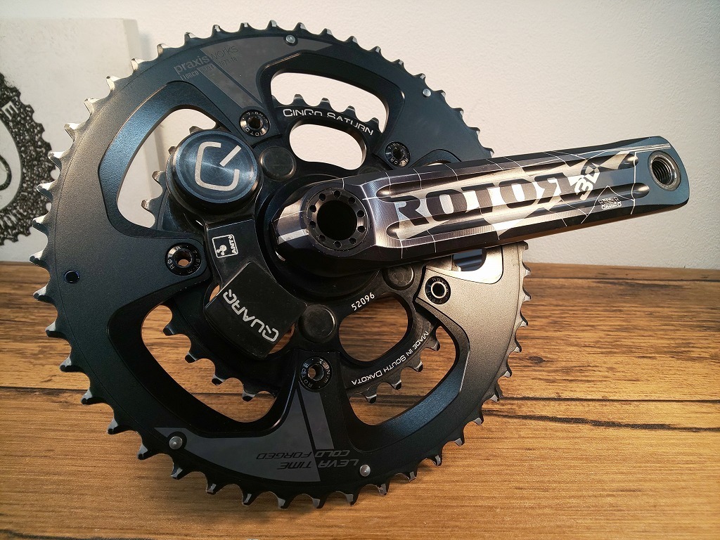 クオーク QUARQ パワーメーター ローター ROTOR CinQo SATURN クランクセット PCD110 175mm 50/34 動 ...