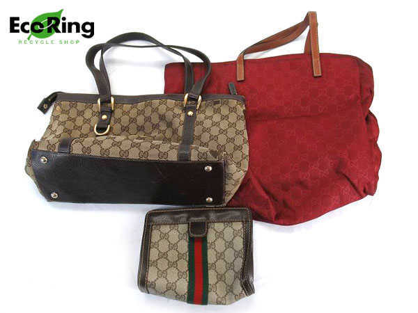 1円 グッチ オールドグッチ トートバッグ ポーチ トートバッグ 計3点セット BV232(かばん、バッグ)｜売買されたオークション情報 ...