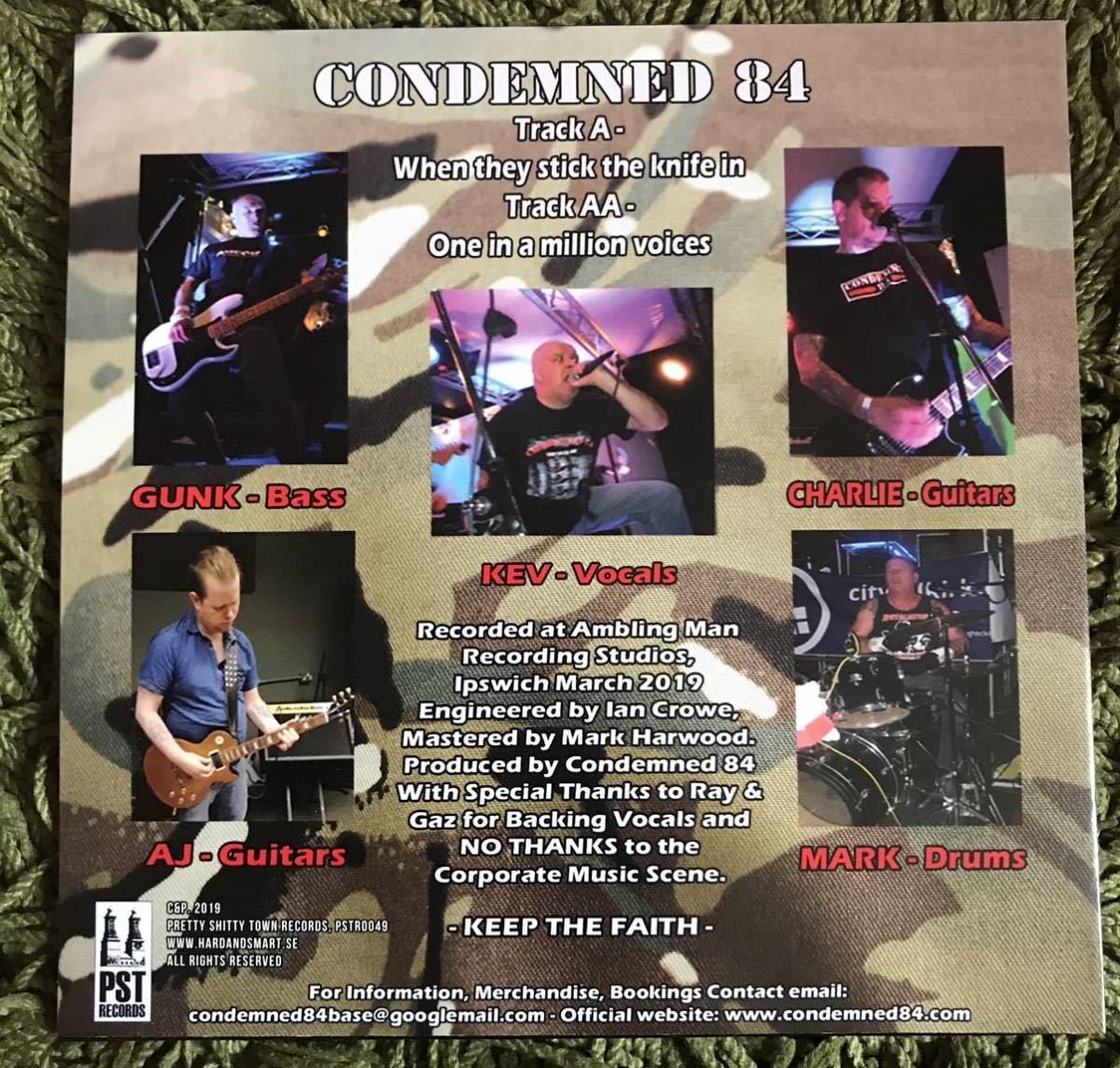 CONDEMNED 84 When They Stick the Knife In 7inch EP レコード punk hardcore ...