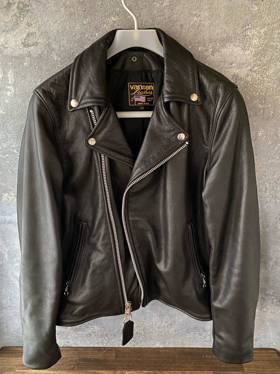 VANSON 別注C2C2D ライダースジャケット(ライダースジャケット)｜売買されたオークション情報、yahooの商品情報をアーカイブ公開 - オークファン（aucfan.com）