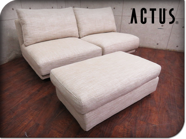展示品 ACTUS/アクタス 高級 BUILD/ビルド 北欧スタイル モダン 2人掛けソファセット 22万 sww4642y(布製)｜売買され ...