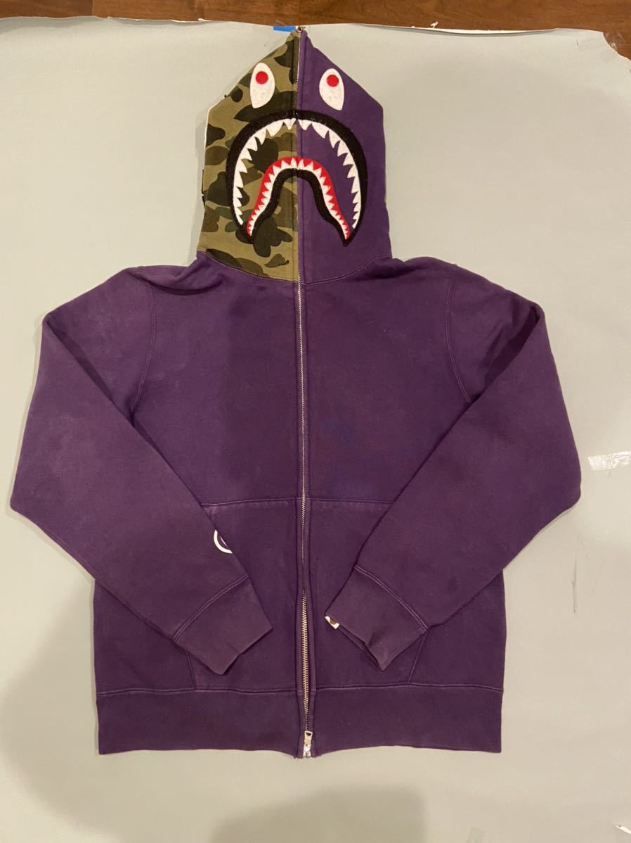 A BATHING APE BAPE マイロ シャーク パーカー Mサイズ アベイシングエイプ BAPESTA 国旗 コラボ NIGO ...