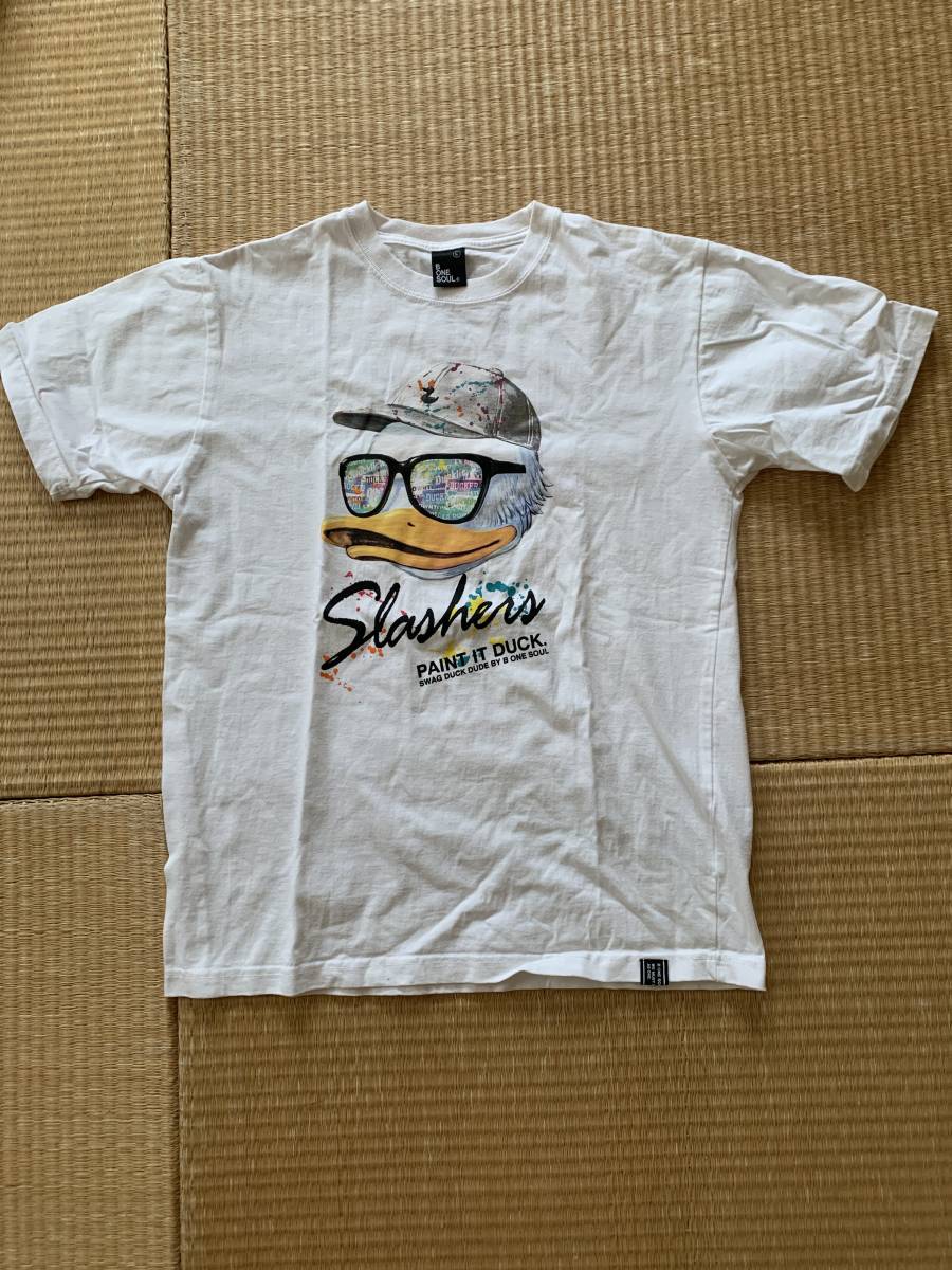 B-ONE-SOUL ビーワンソウル DUCK DUDE ダックデュード ホワイト 半袖Tシャツ Lサイズ(文字、ロゴ)｜売買された ...