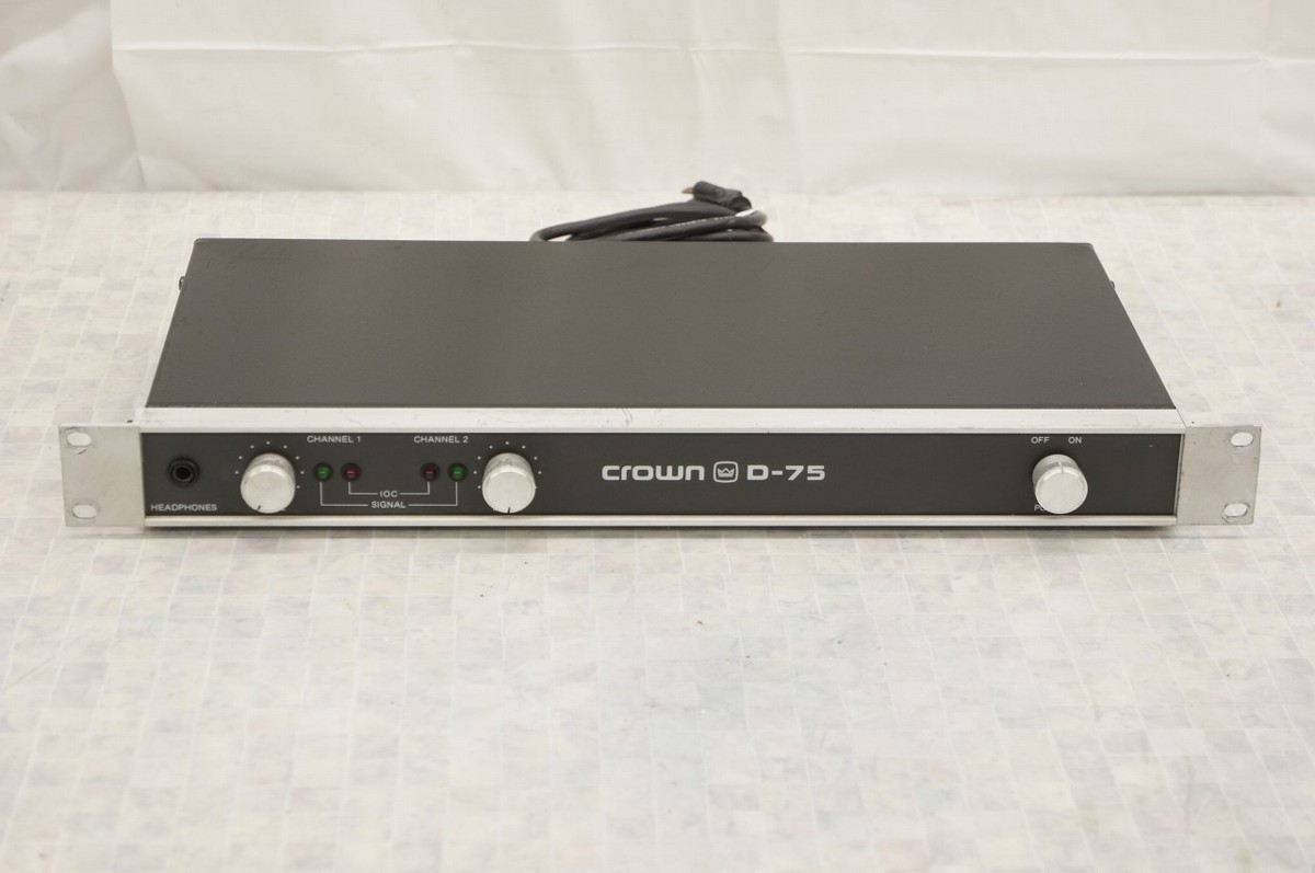 CROWN クラウン D-75 パワーアンプ MADE IN USA a421010z(クラウン)｜売買されたオークション情報、yahooの ...