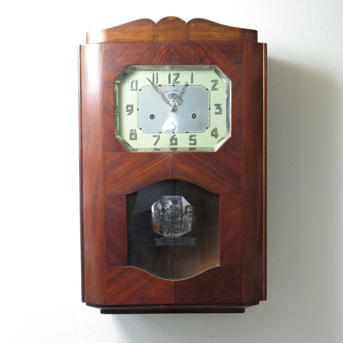 再出品 ODO Westminster clock 8 Gongs フランス製 ウエストミンスター掛時計 難あり アンティーク ビンテージ時計 ...