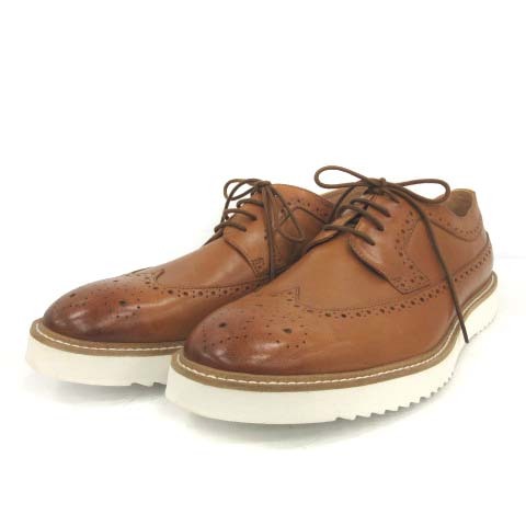 クラークス clarks CRAFTMASTER オックスフォードシューズ メダリオン ウィングチップ レザー 28.0cm 茶 ブラウン ...