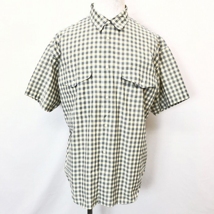 JUNMEN ジュンメン M メンズ 男性 薄手 シャツ チェック フレンチフロント 半袖 両胸ポケット 綿×ポリエステル ライトクリームイエロー(JUNMEN)｜売買されたオークション情報 ...