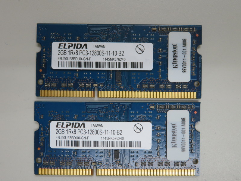 ELPIDA製 ノート用SO-DIMM PC3-12800S 4G 2G×2(4GB)｜売買されたオークション情報、yahooの商品情報をアーカイブ公開 - オークファン（aucfan.com）