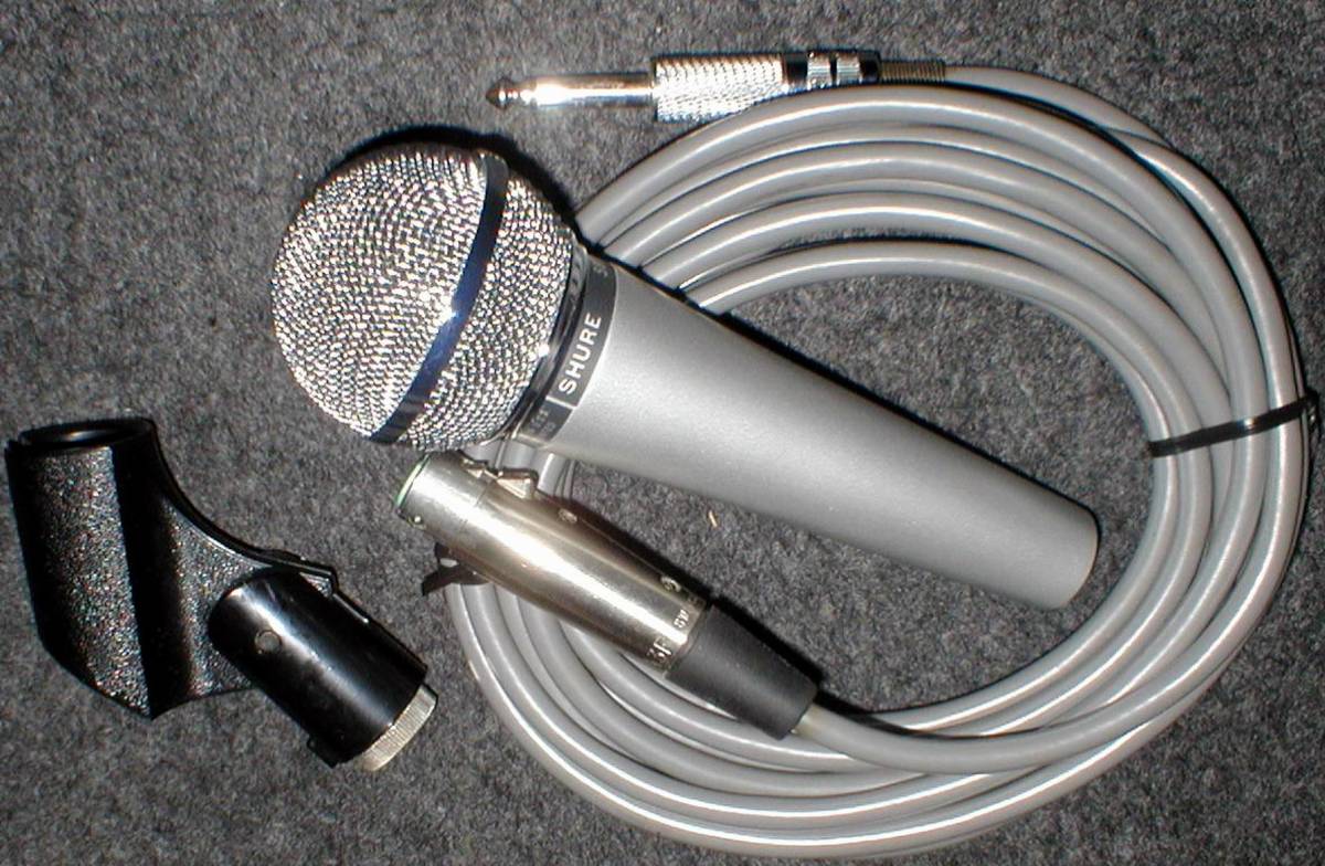 SHURE 588SB UNISPHERE-B Unidirectional Low Impedance Dynamic Microphone 出力OK ビンテージ シュア(ダイナミックマイク ...