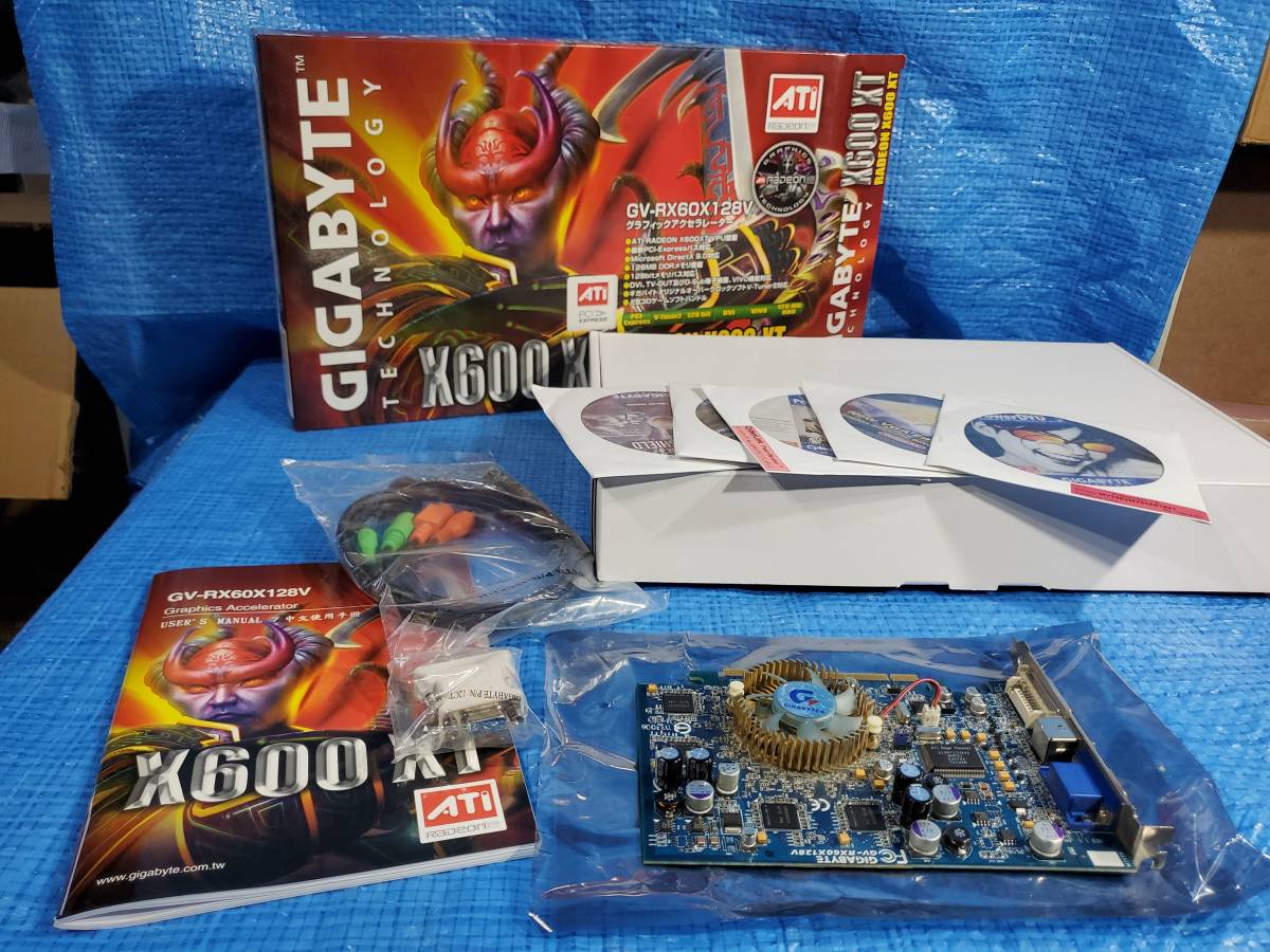 1円 ギガバイト GIGABYTE GV-RX60X128V PCIExp 128MBビデオカード ATI RADEON X600 XT ...