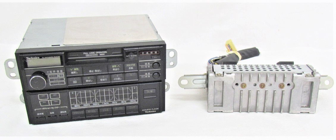 カーオーディオ 2点まとめて テープデッキ カセットデッキ Technics テクニクス №86280-24020 №86280-24030 ...
