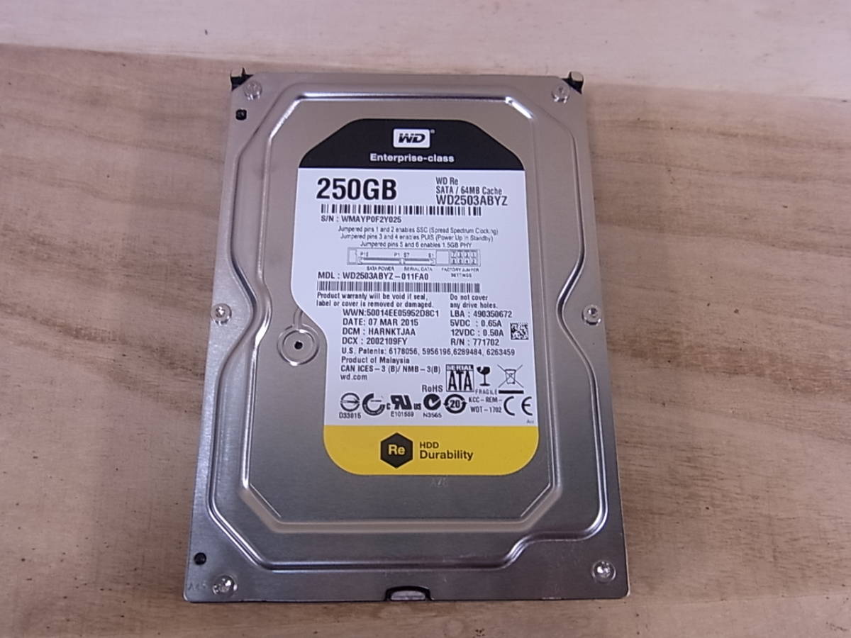 G/086 ウエスタン デジタル Western Digital 3.5インチHDD ハードディスク 250GB SATA600 ...
