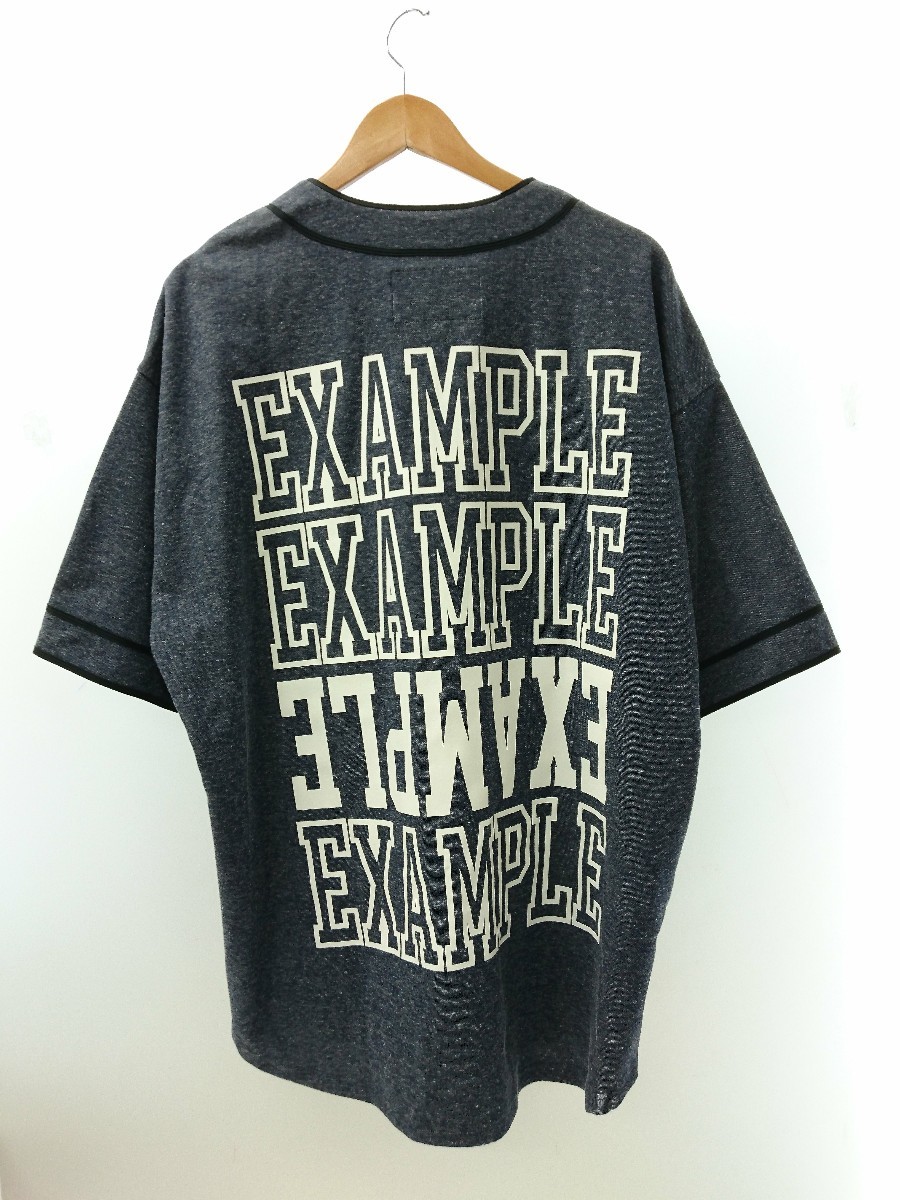 EXAMPLE GOD BLESS YOU BASEBALL SHIRTS/ベースボールシャツ/XL/インディゴ(XLサイズ以上)｜売買された ...