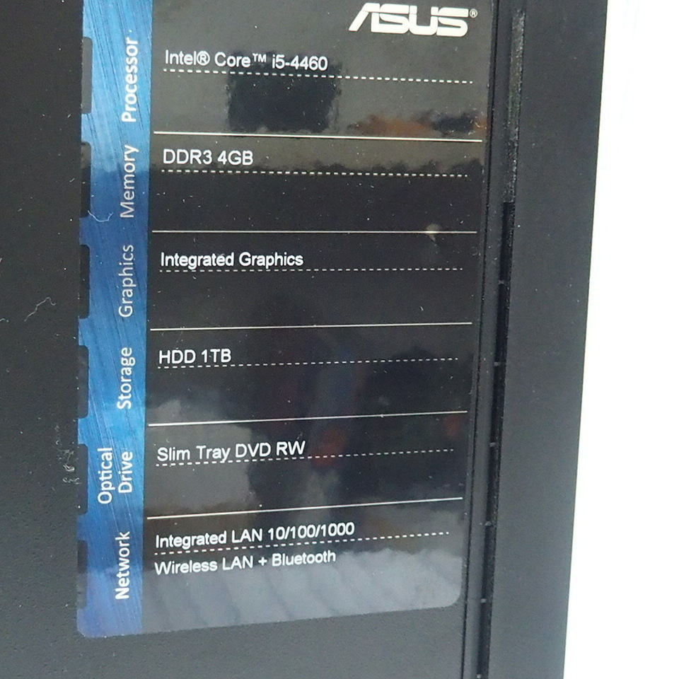 ASUS デスクトップパソコン RTL8821AE Core i5-4460 DDR3 4GB 1TB PC 初期化済 m002(その他 ...