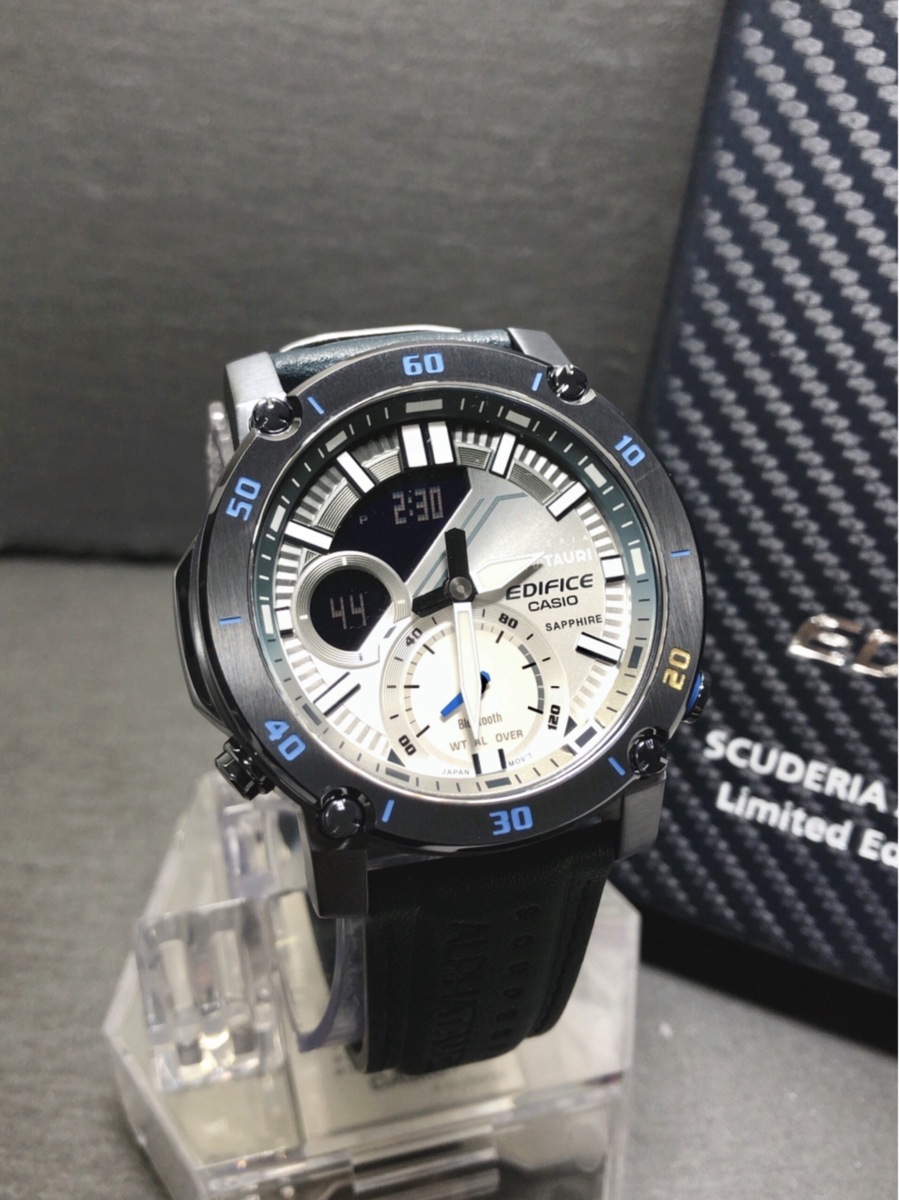 CASIO カシオ 正規品 EDIFICE エディフィス 腕時計 スクーデリア アルファタウリ シルバー 10気圧防水 アナデジ腕時計 ECB ...