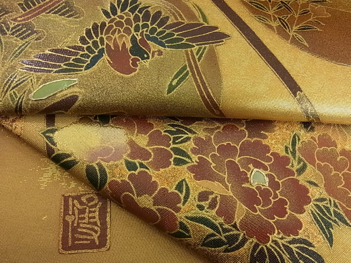 花美人着物 漆工芸作家 金森一博 六通太鼓柄袋帯 螺鈿 鳳凰花丸文 金彩 逸品 ic1292(仕立て上がり)｜売買されたオークション情報 ...