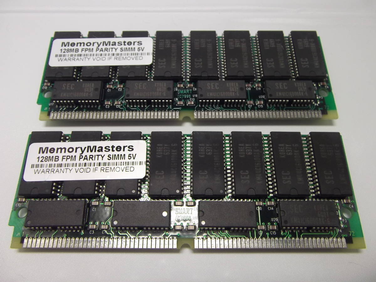 レアメモリ 72pinSIMM 128MB 2枚組 計256MB FPM-DRAM PARITY PC-98(SIMM)｜売買された ...