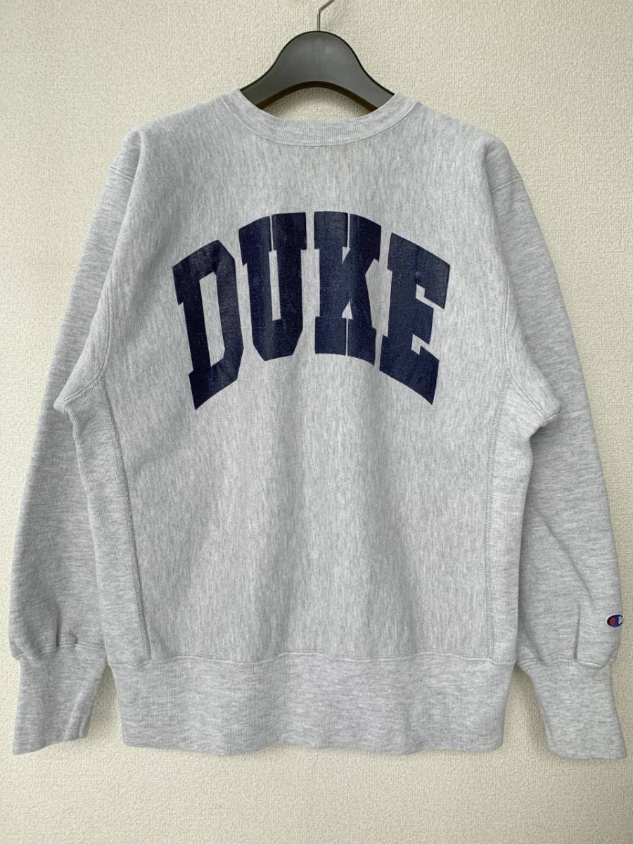 90s DUKE カレッジ Champion REVERSE WEAVE L USA トリコ チャンピオン リバースウィーブ デューク ...