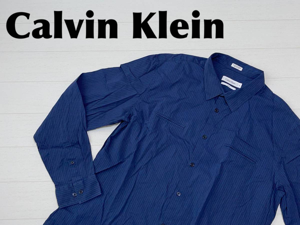 Calvin Klein カルバンクライン USA直輸入 古着 長袖 スリムフィット シャツ メンズ XL ブルー トップス(長袖シャツ)｜売買されたオークション情報、yahooの商品情報を ...